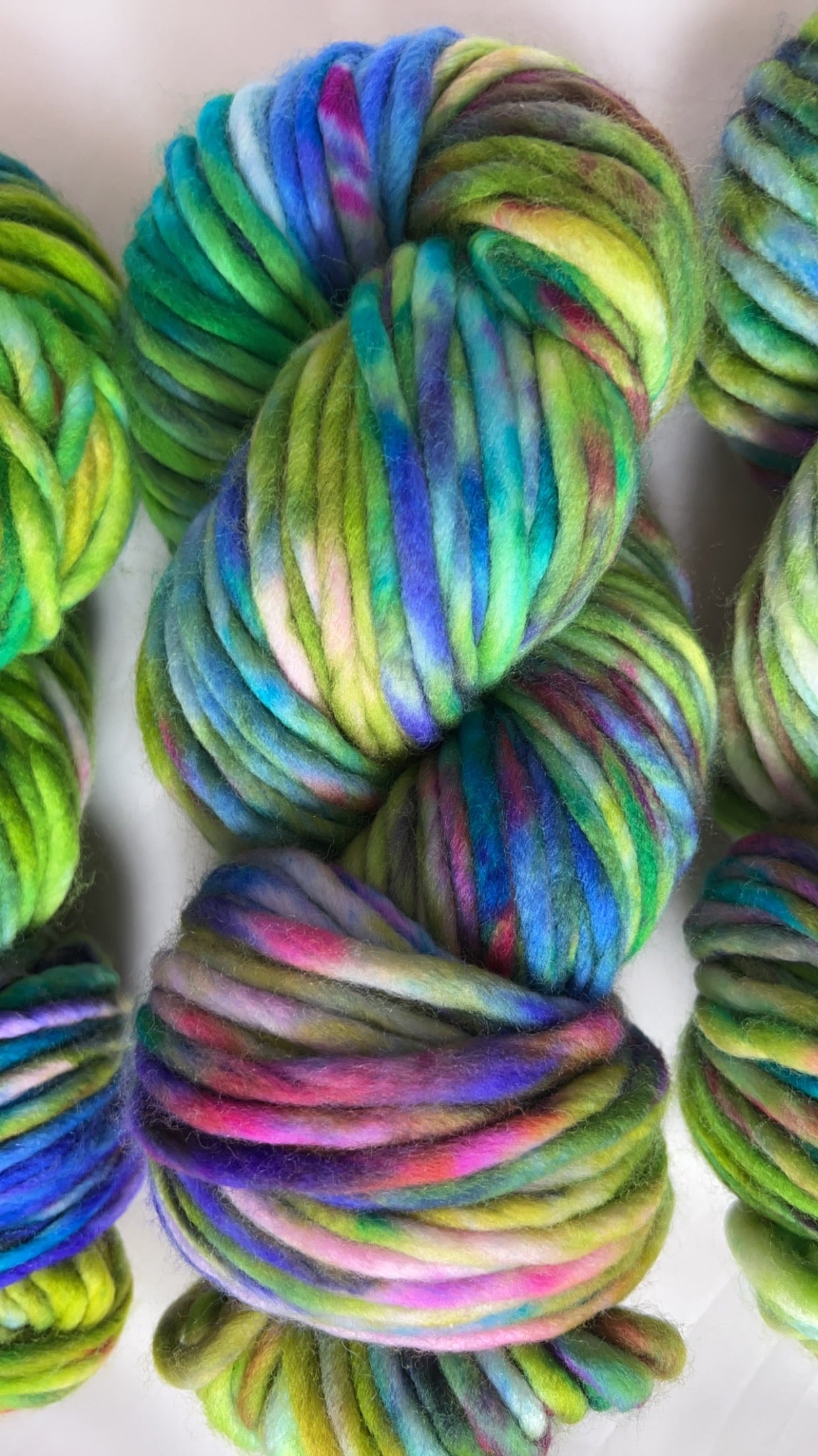 Wild Thing - Custom-Dyed Merino Yarn in Bright Pink, Blue, Yellow ...