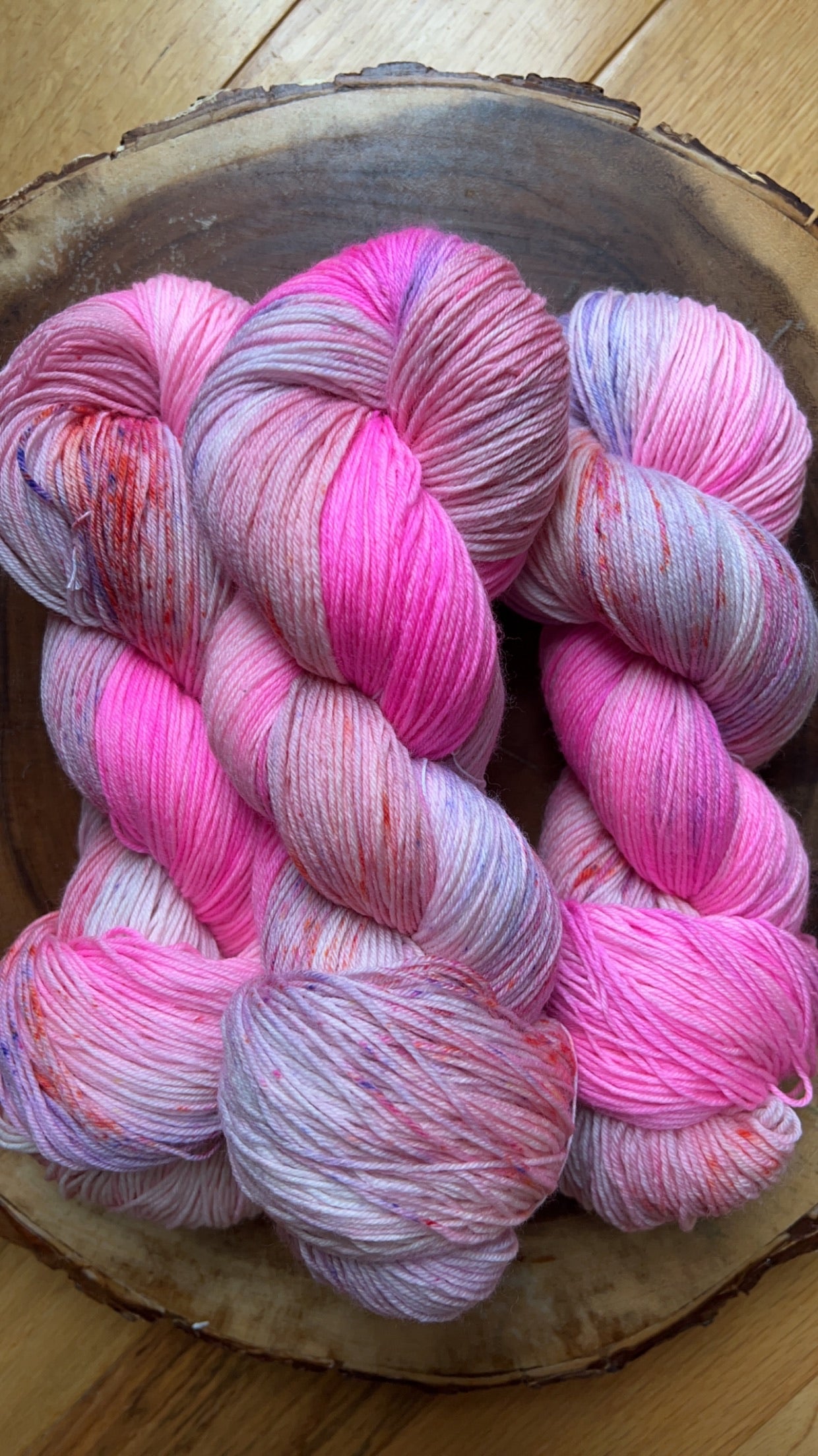 Cupcake Frosting - Custom-Dyed Merino Yarn in Hot Pink with Fun ...